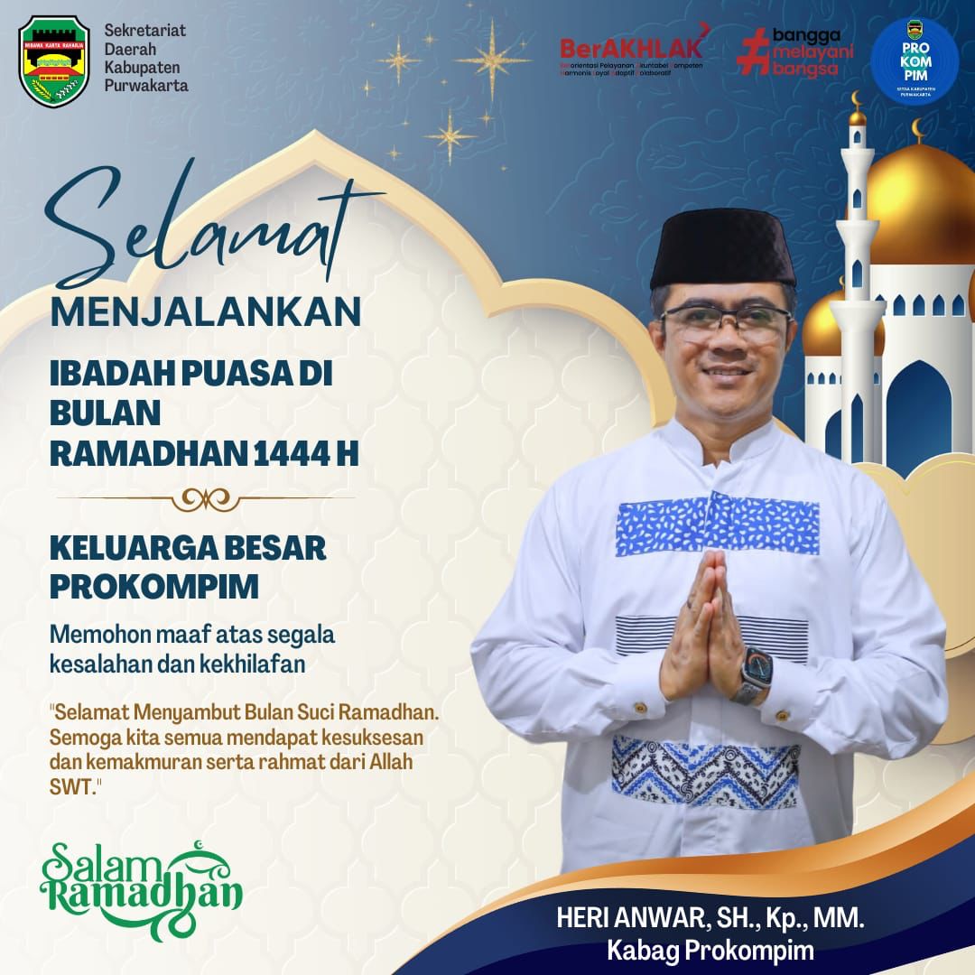 Selamat Menjalankan Ibadah Puasa di Bulan Ramadhan 1444 H - Prokompim